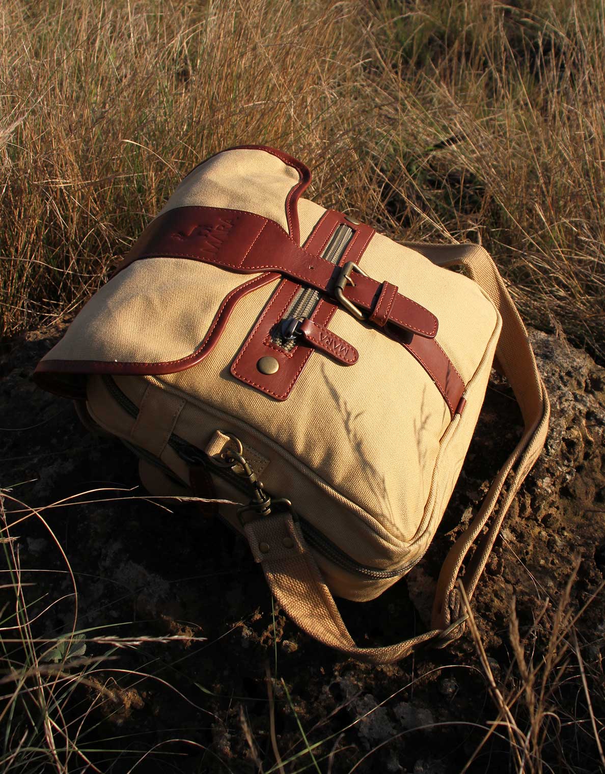 Safari Satchel | Canvas & Leather Backpack | The Safari Store