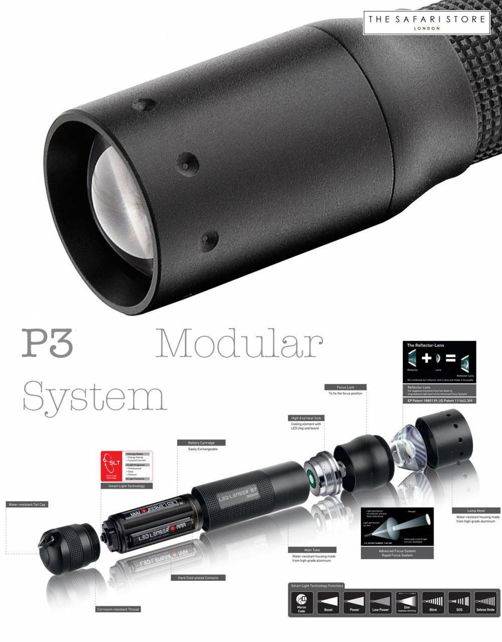 LED Lenser P3 Core Ledlenser Safari Torch