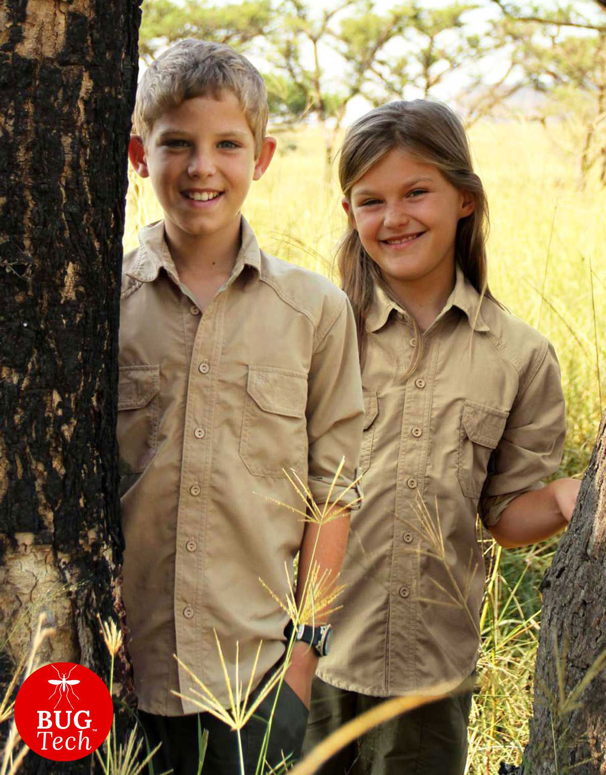 Kid’s Safari Shirt: Long Sleeve | Anti-Bug Permethrin Fabric